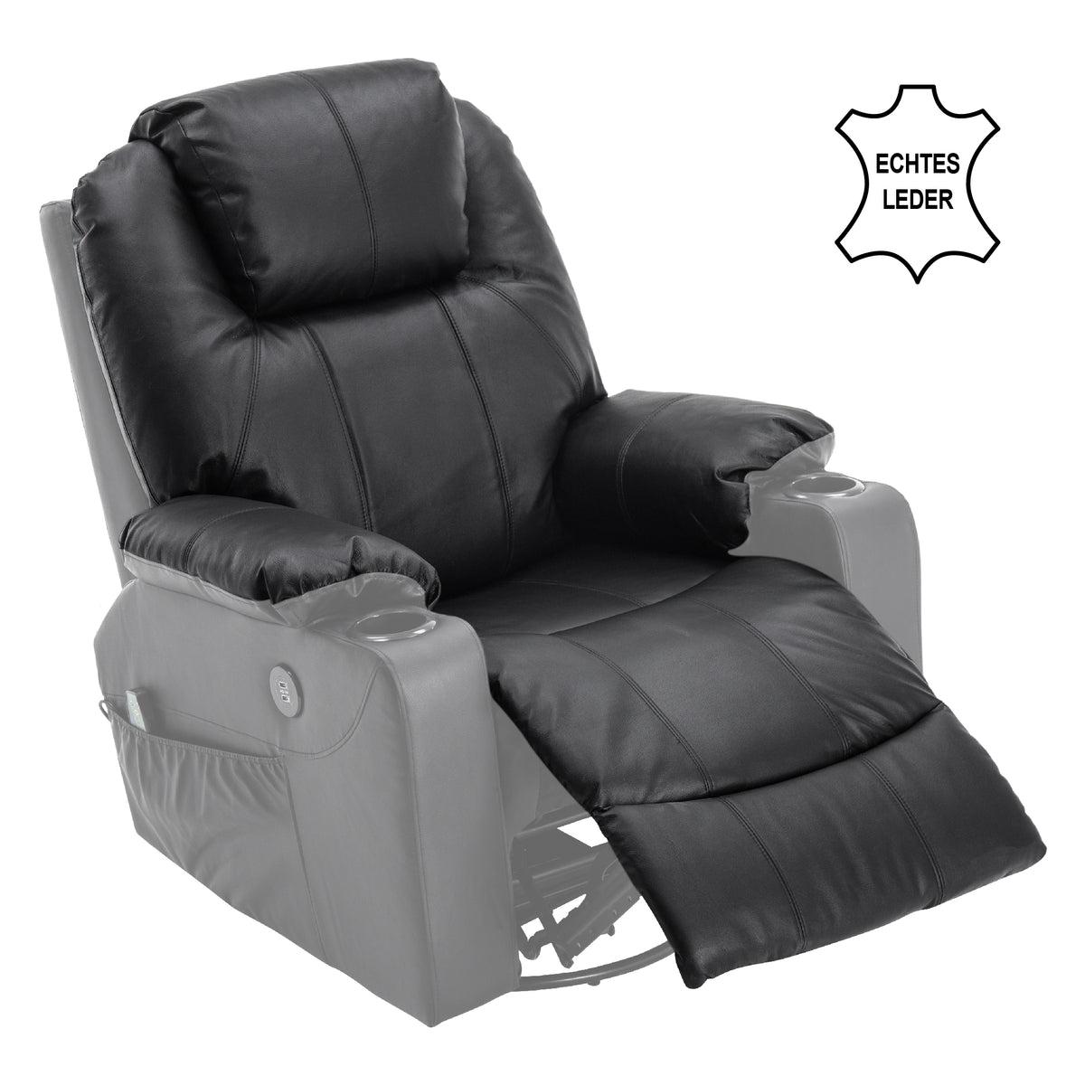MCombo massage chair, relaxation chair, swivel + swing, manually adjus ...